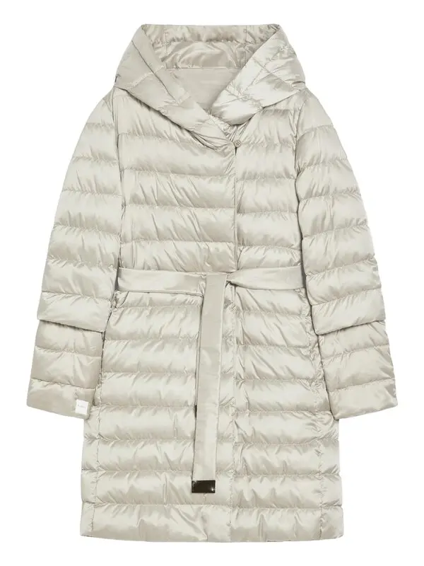 Max Mara Reversible Down Jacket In Water-repellent Satin - Nude