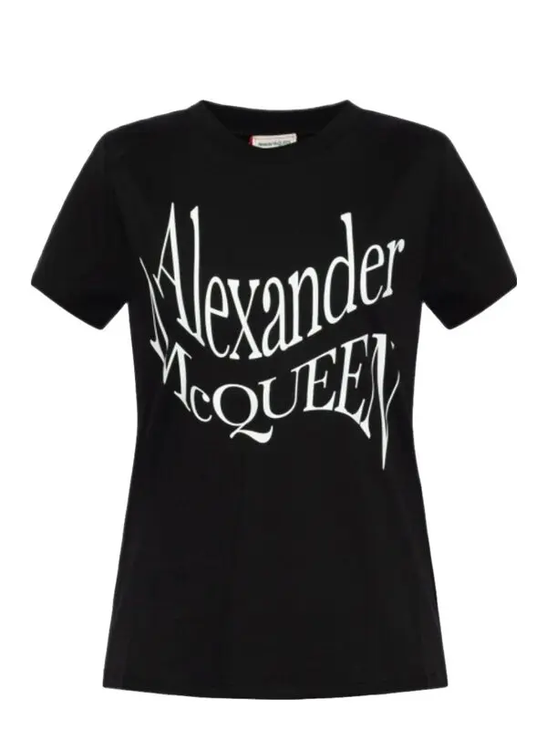 Alexander McQueen Logo Printed Crewneck T-shirt - Black