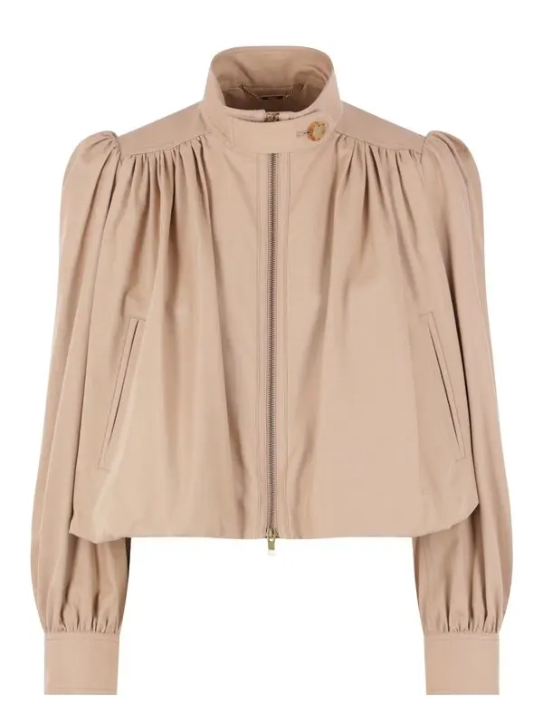 Chloé Gathered Boule Jacket In Organic Cotton - No