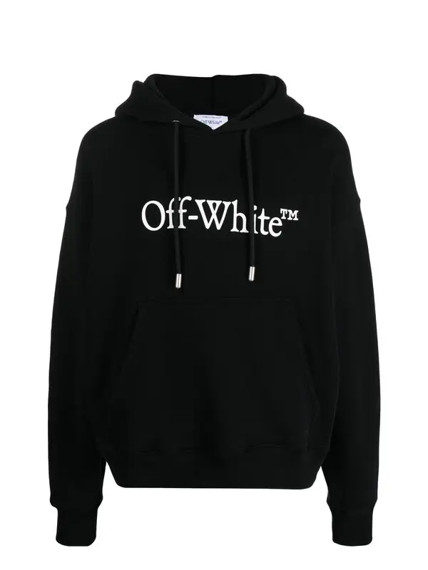 Off-White Drawstring Hoodie - Black