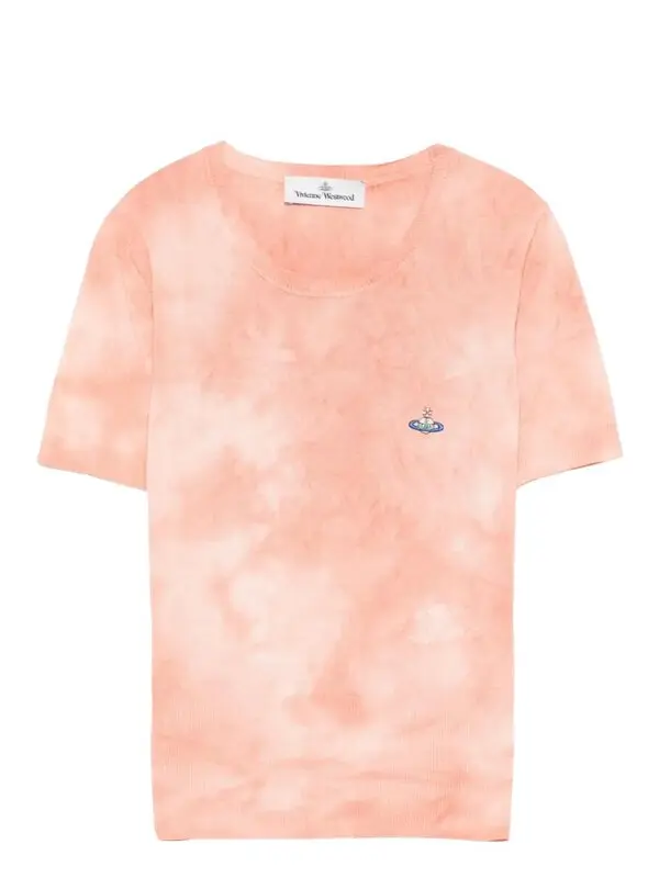 VIVIENNE WESTWOOD Orb Embroidered T-shirt - Pink
