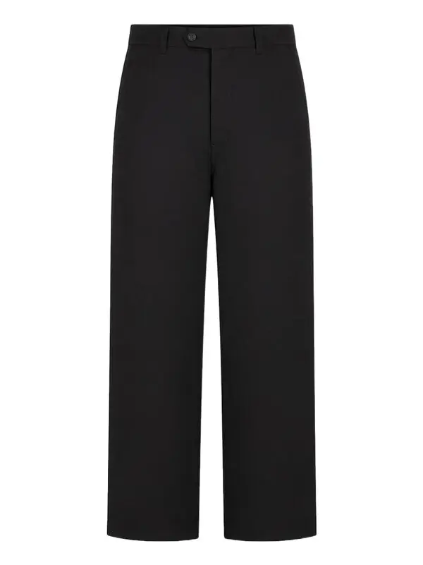 Comme Des Garçons Buckled-back Trousers - Black