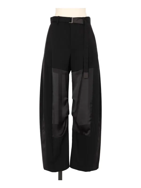 Sacai Belted Wide Leg Pants - Black