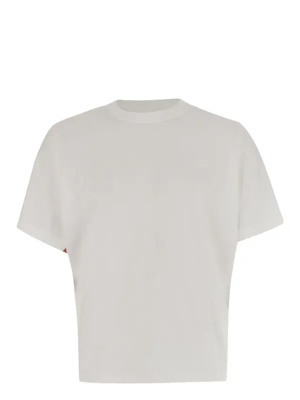 Bottega Veneta Check Detailed Short Sleeved T-shirt - White