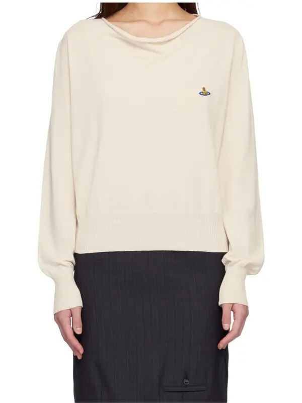 VIVIENNE WESTWOOD Pamela Long-sleeved Sweater - Off White