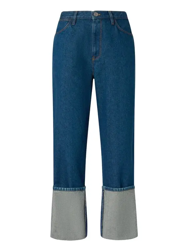 Pinko Shaka Turn-up Hem Jeans - Rinse Wash