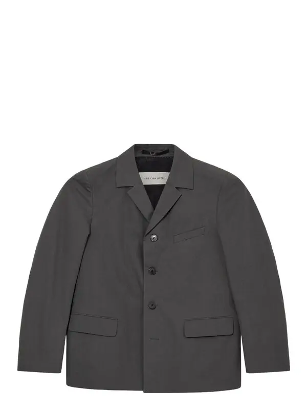 Dries Van Noten Long-sleeved Buttoned Jacket - Dark Grey