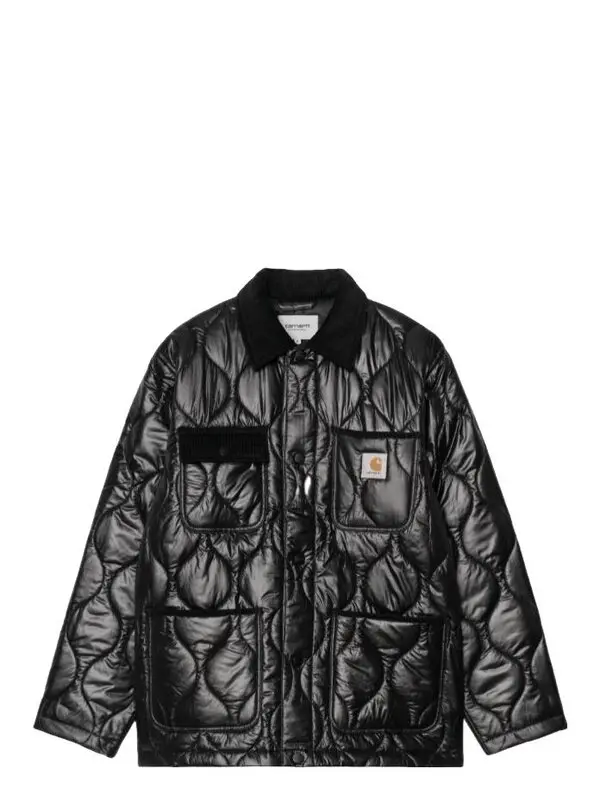 Carhartt Work In Progress Quilted Corduroy-trimmed Padded Jacket - Black
