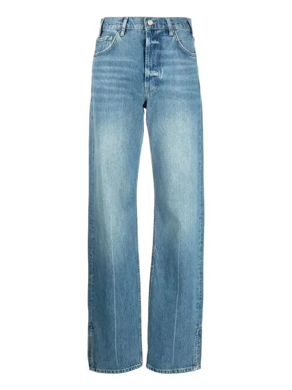ANINE BING Roy Mid-rise Straight Jeans - Blue