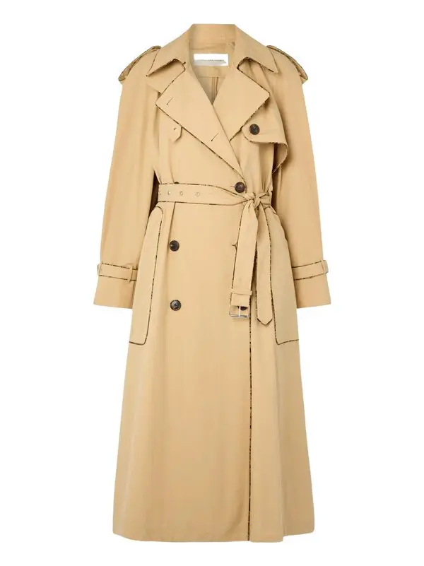 Dries Van Noten Long-sleeved Trench Coat - Nude