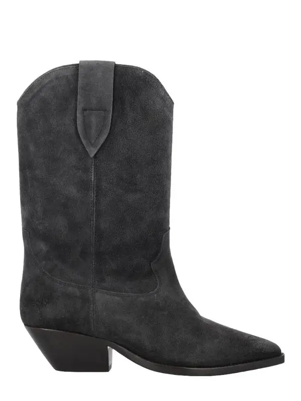 Isabel Marant Étoile Cuban-heeled Leather Boots - Black
