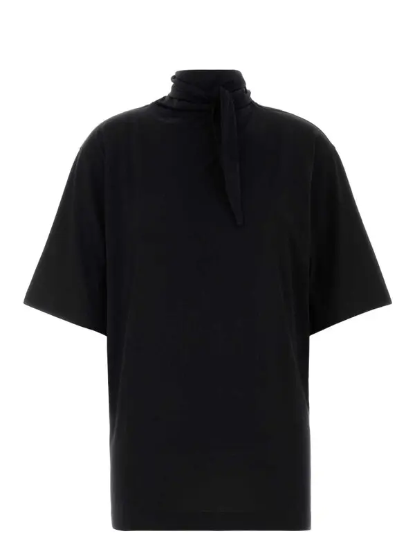LEMAIRE Roll-neck Straight Hem T-shirt - Black