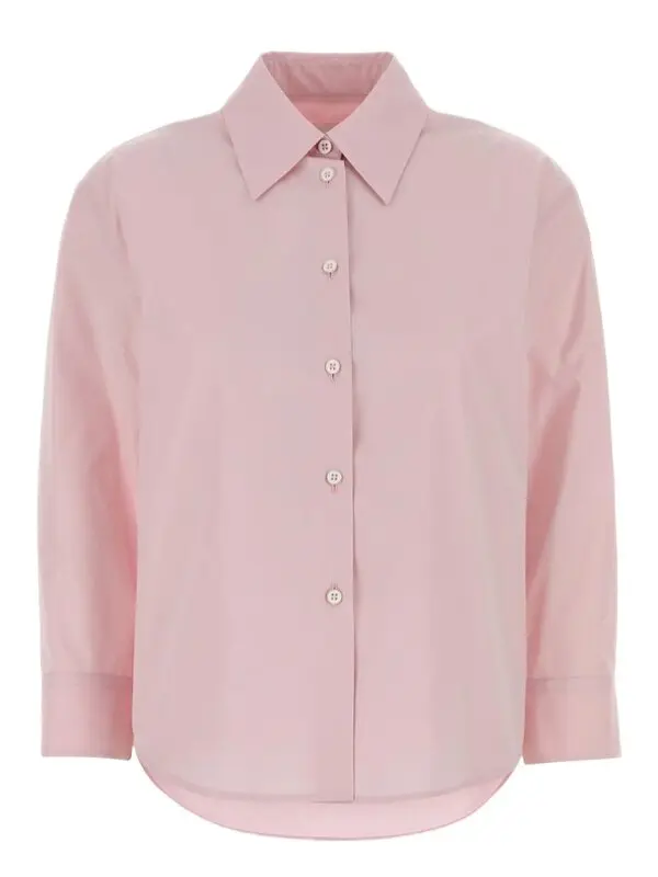 JIL SANDER Poplin Buttoned Shirt - Pink