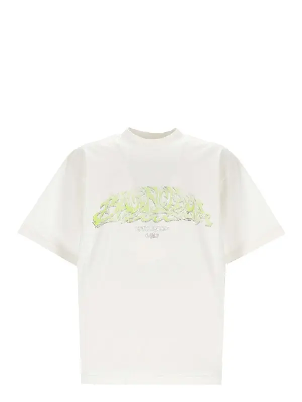 Balenciaga Logo Printed Crewneck T-shirt - White