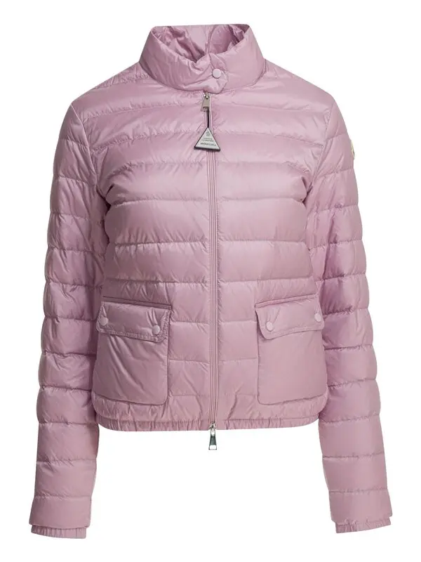 Moncler Lans Zip-up Short Padded Jacket - Pink