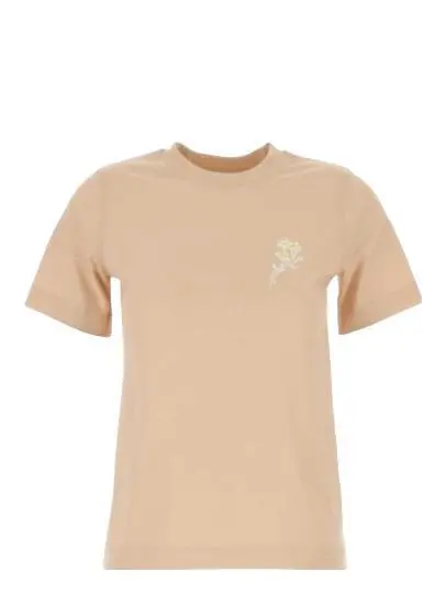 Burberry Floral Motif Crewneck T-shirt - Nude