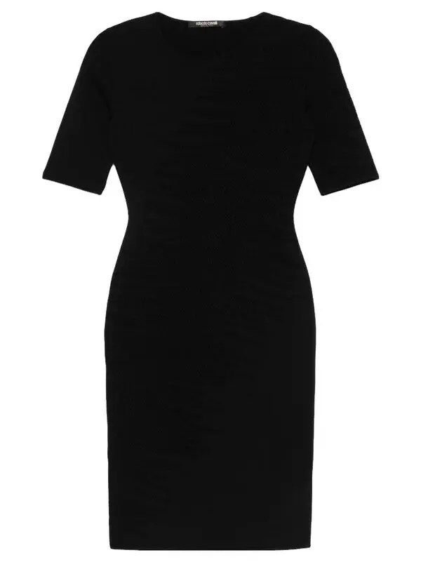 Roberto Cavalli Textured Sheath Dress - Black
