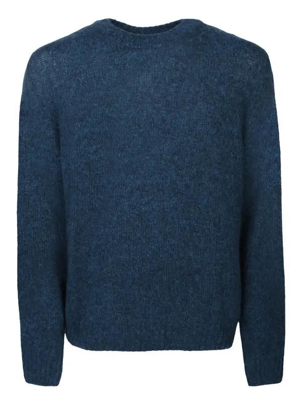 LARDINI Crewneck Knitted Jumper - Blue