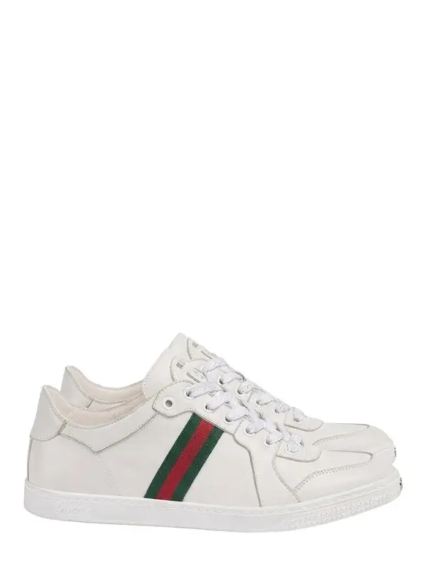 Gucci Web Stripe Low-top Sneakers - White