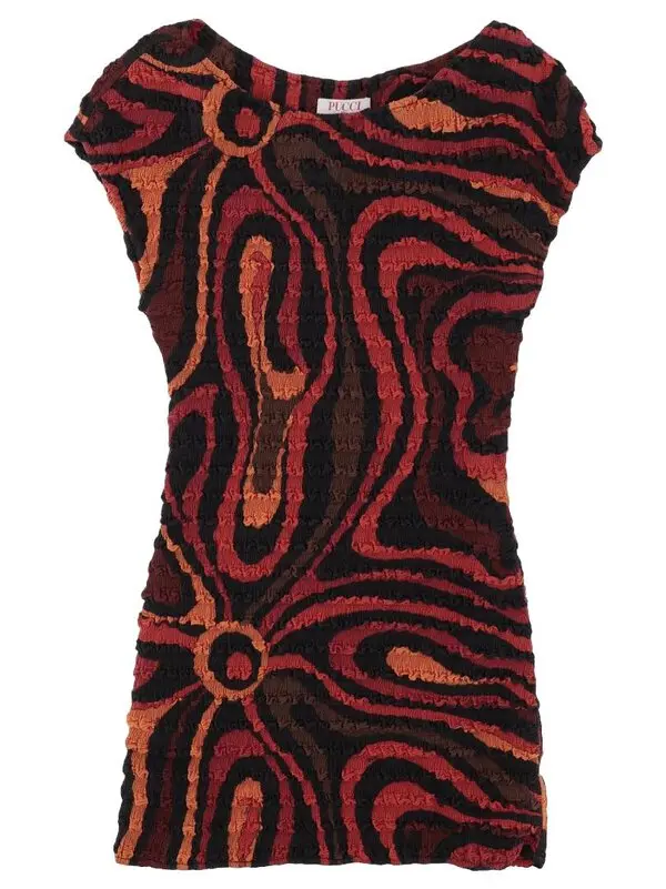 Emilio Pucci Crinkled Mini Dress - Black