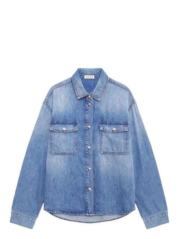 ANINE BING Paxton Denim Shirt - Blue
