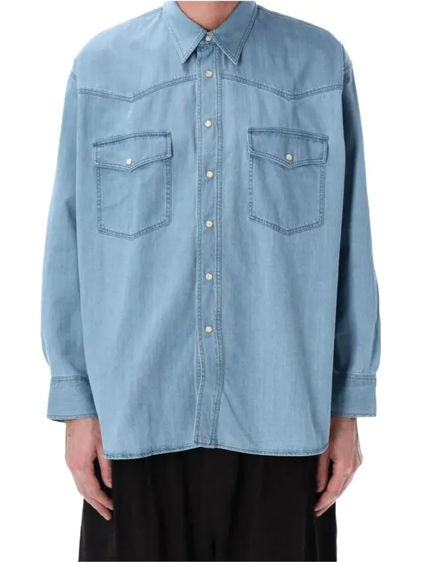 Studio Nicholson Mylo Relaxed Denim Shirt - Blue