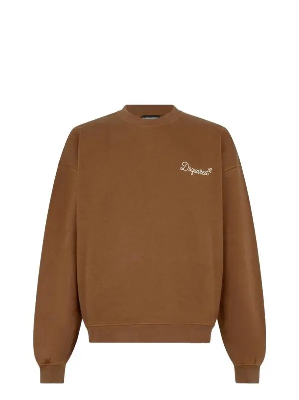 Dsquared2 D2 Signature Crew-neck Sweatshirt - Brown