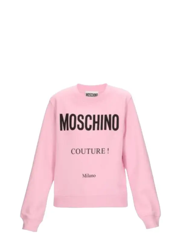 Moschino Print Long Sleeve Sweatshirt - Pink