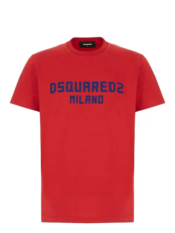 Dsquared2 Logo Printed Crewneck T-shirt - Red