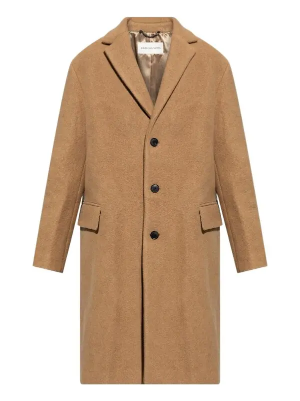 Dries Van Noten Single-breasted Coat - Brown