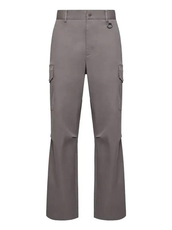 Moncler Button Detailed Straight-leg Cargo Pants - Grey