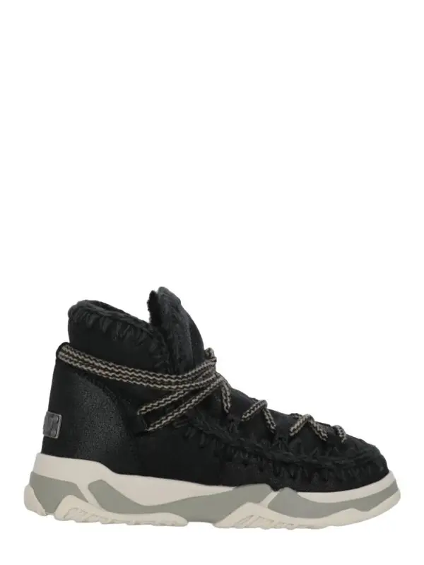 Mou Lace-up Ankle Boots - Black