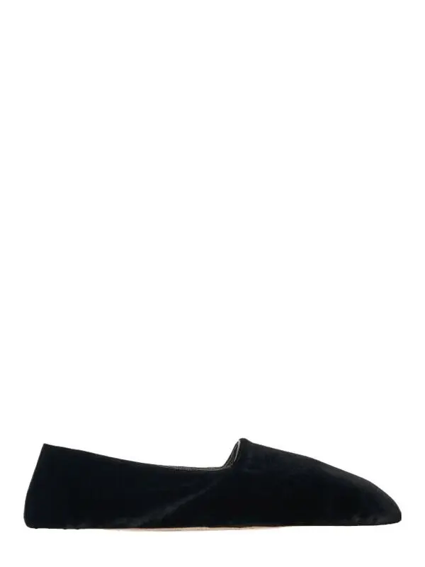 THE ROW Ponti Flat Slipper - Black