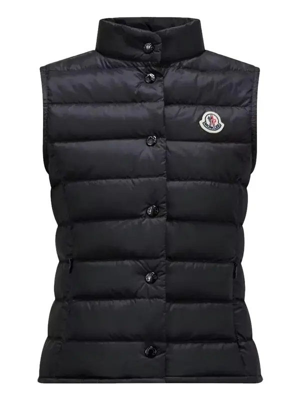 Moncler Packable Down Vest With Stand Collar - Black