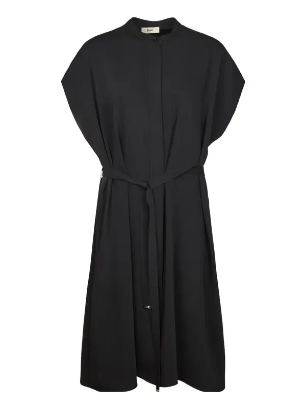 Herno Belted Midi Dress - Black
