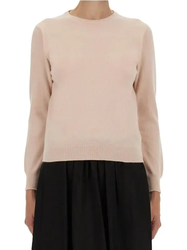 MAISON MARGIELA Crew Neck Long Sleeve T-shirt - Nude