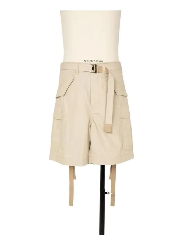 Sacai Belted Cargo Shorts - Light Brown