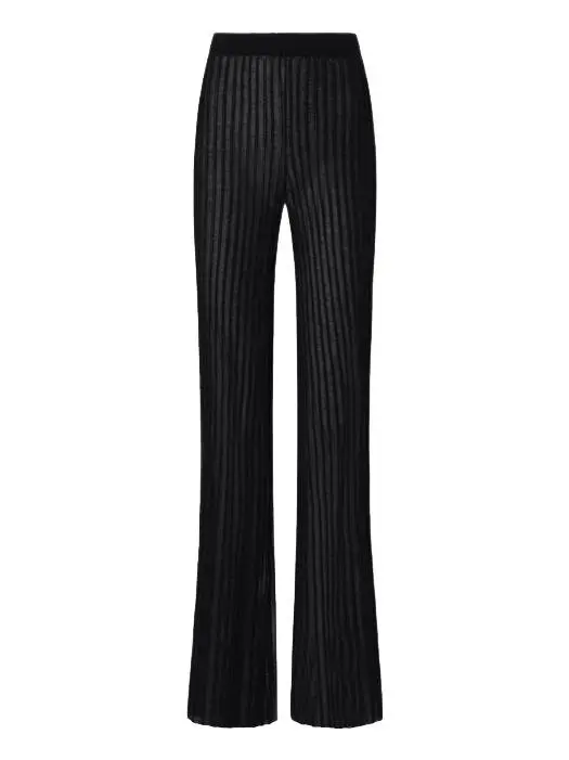 Pinko Pleated Flared Trousers - Black