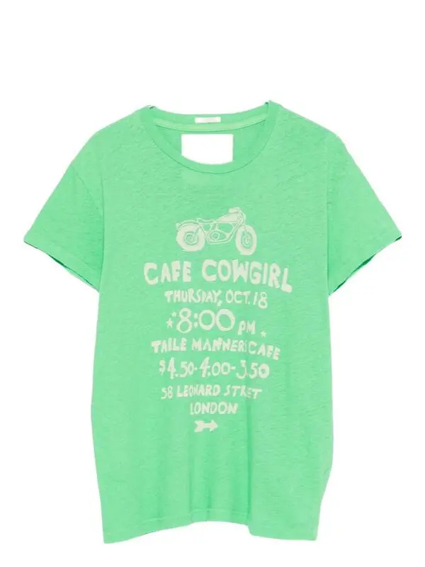 MOTHER Short-sleeved T-shirt With Graphic Print - Green