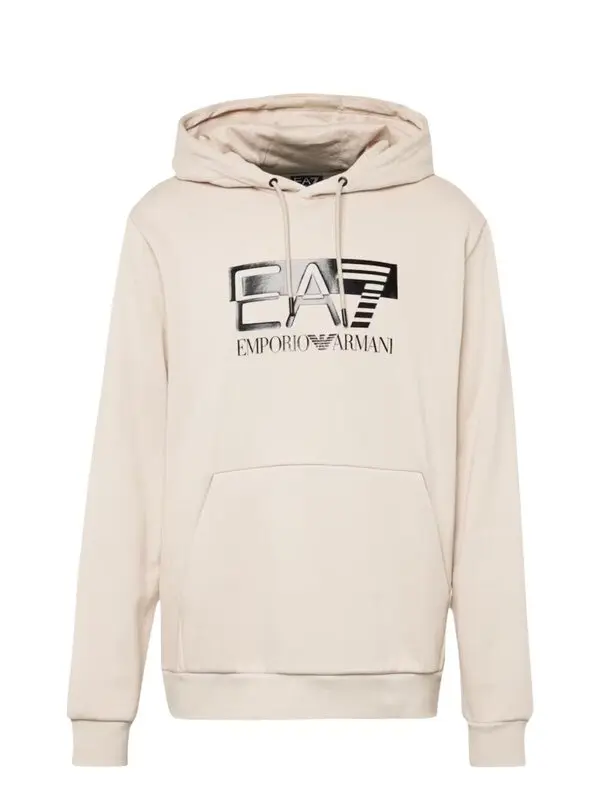 EA7 Logo Hooded Sweater - Nude