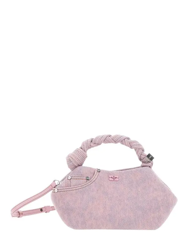 GANNI Mini Bou Denim Tote Bag - Pink