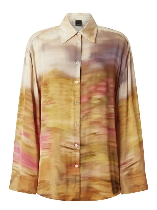 Pinko Graphic Printed Shirt - Brown