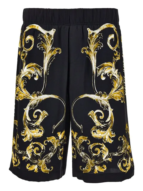 Versace Barocco-print Shorts - Black