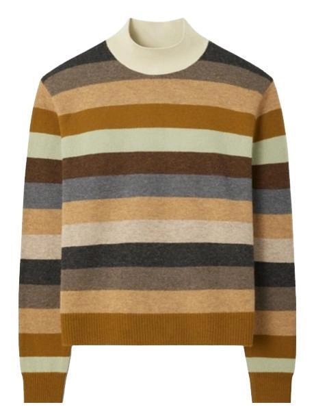 Tory Burch Striped High-neck Jumper - No