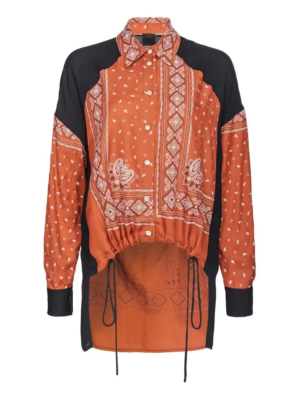 Pinko Pattern-printed Long Sleeve Shirt - Brown