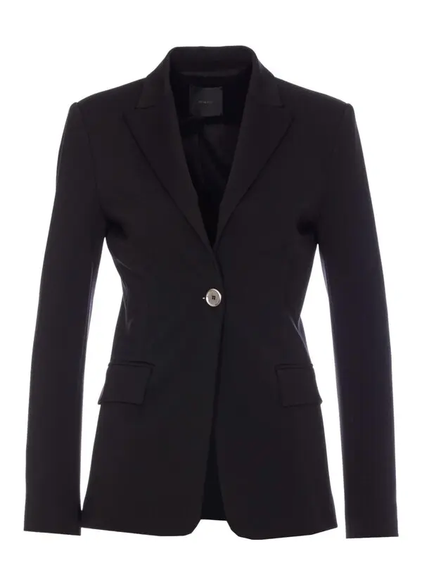 Pinko Single-breasted Blazer With Buckle Cuffs - Black