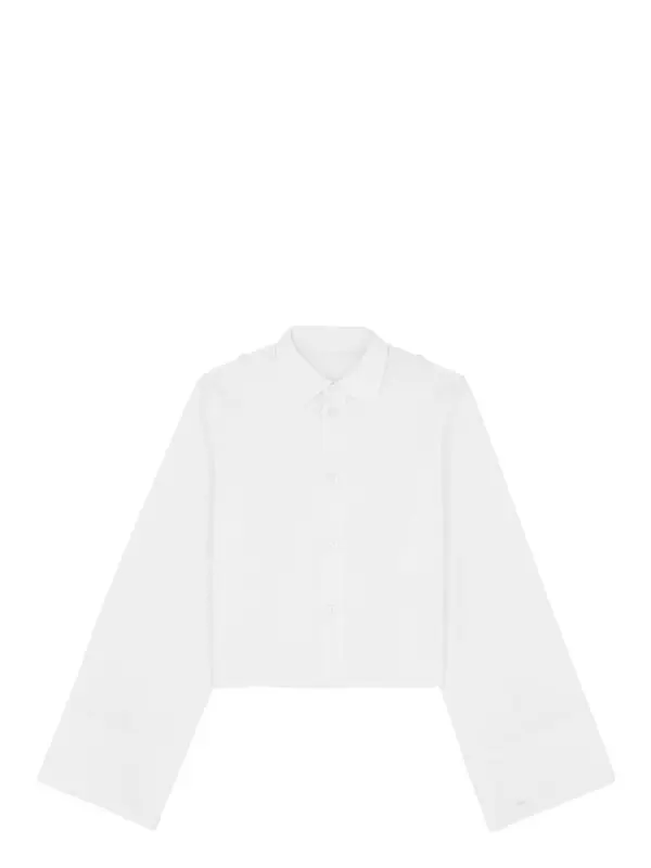 MAISON MARGIELA Cropped Bell Sleeve Shirt - White