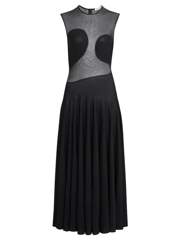 Alaïa Knitted Molded Dress - Black