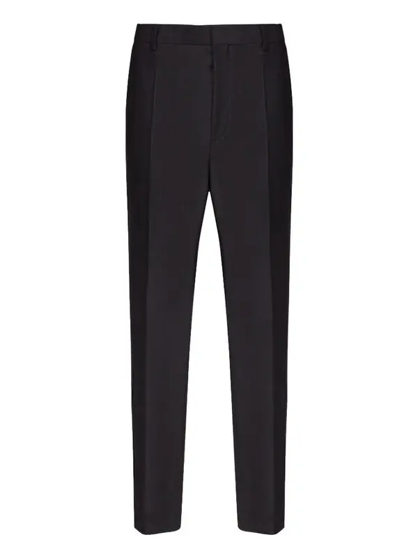 Hugo Boss Mid-waist Tailored Trousers - Black