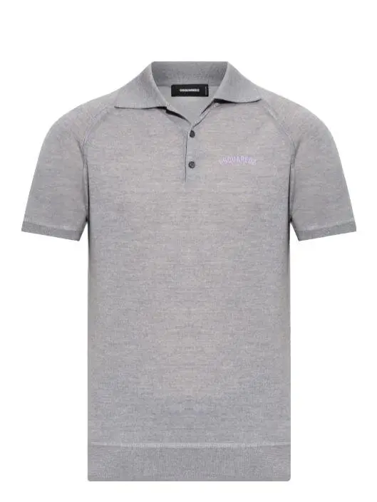 Dsquared2 Knitted Polo Shirt - Grey